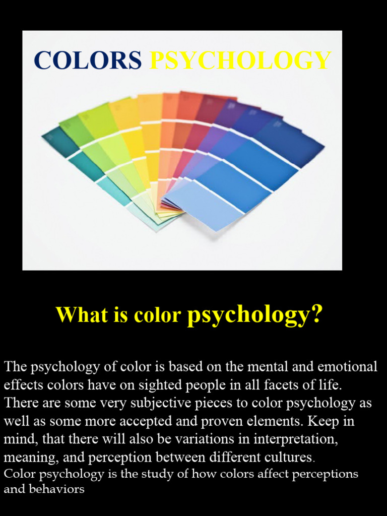 Class-2&3 COLOR Psychology | PDF | Red | Color