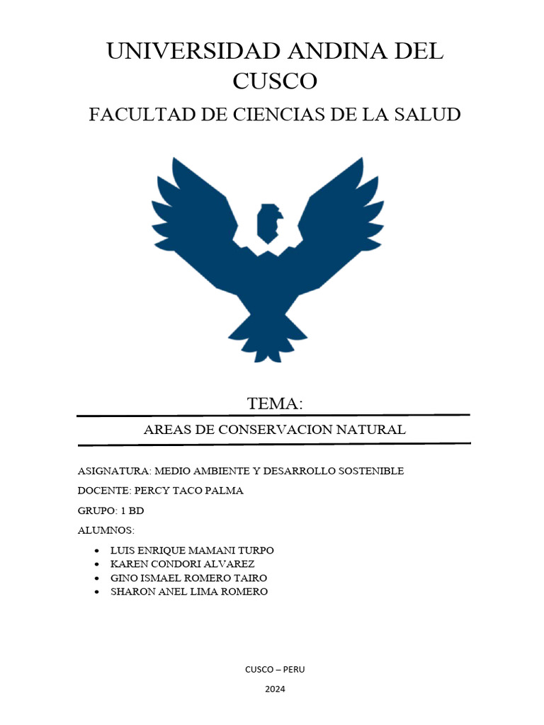 Monografia - Areas Naturales Grupo 3a | PDF | Biodiversidad ...