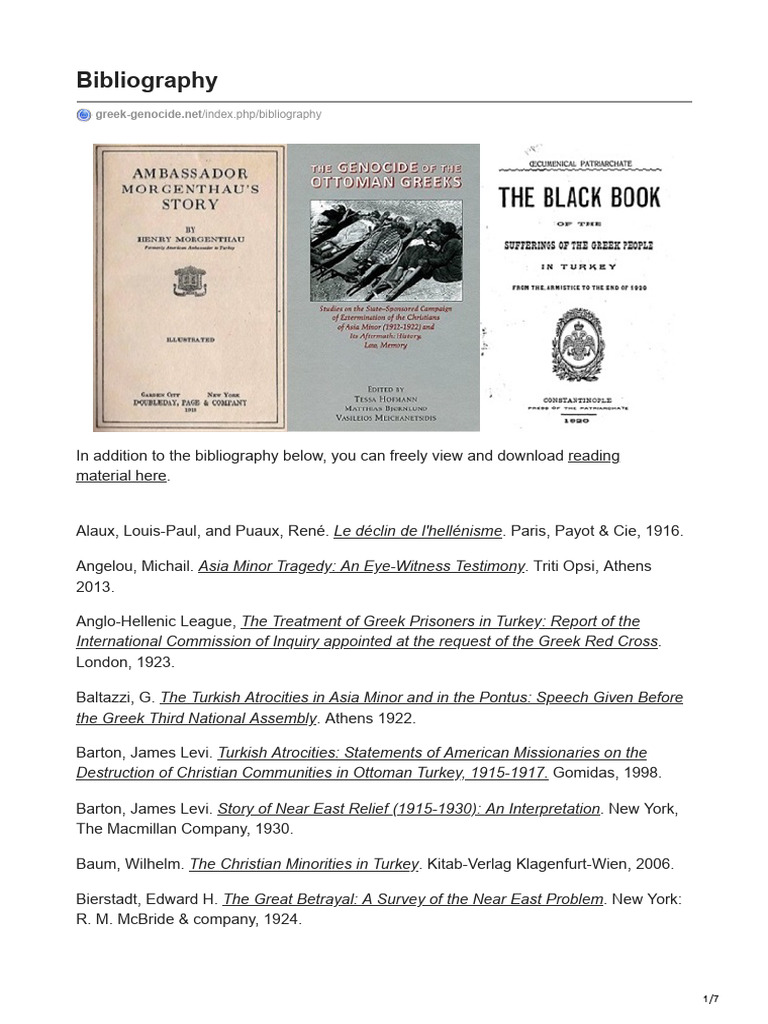 Bibliography | PDF | Anatolia | Greeks