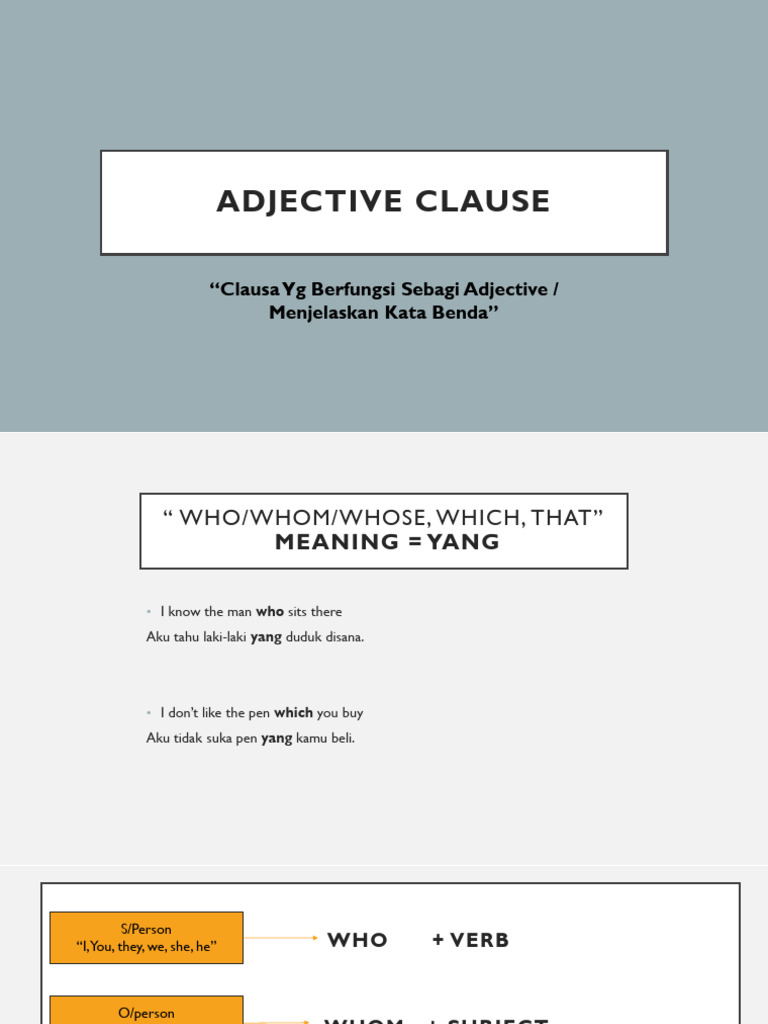 Materi Adjective Clause | PDF