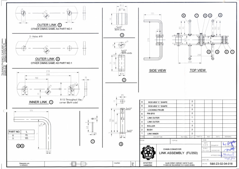 FU 350 CHAIN CONVEYOR DRAWING | PDF