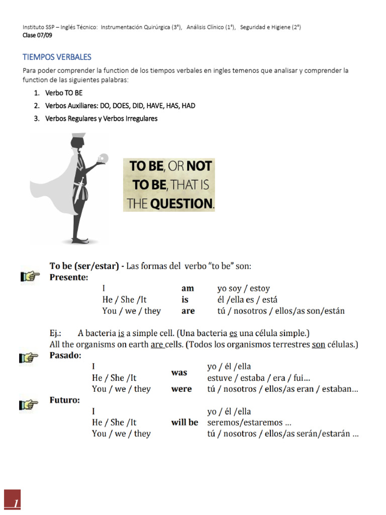 Introduccion Tiempos Verbales | PDF | Verbo | Mecánica del lenguaje
