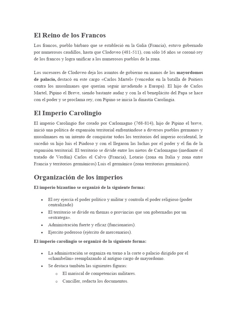 El Reino de Los Francos | Descargar gratis PDF | Edades medias