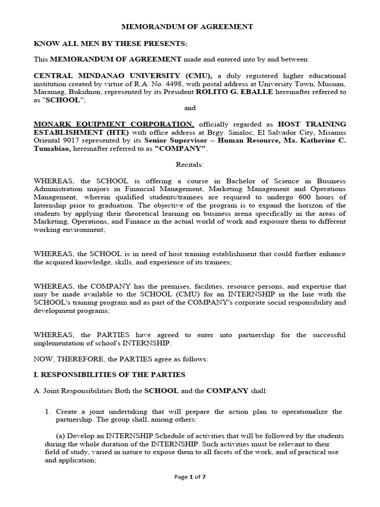 Memo | PDF | Internship | Job Hunting