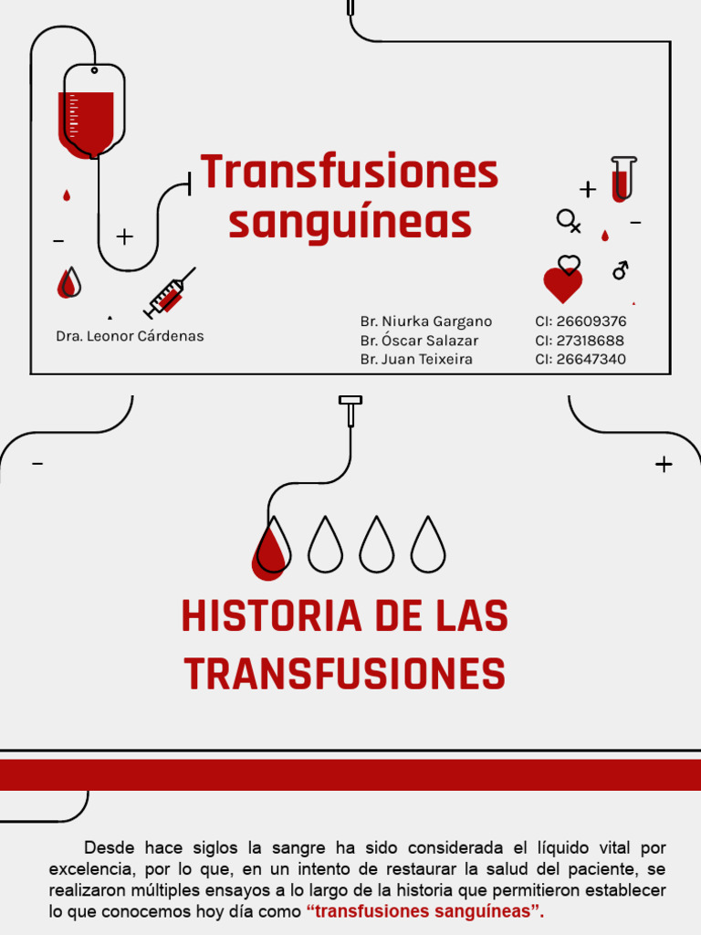 Transfusiones Sanguíneas | PDF | Transfusión de sangre | Sangre