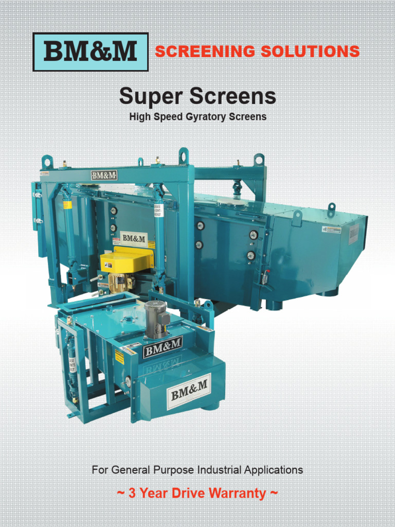 BM&M Super Screen Brochure | PDF | Bearing (Mechanical) | Mechanical ...