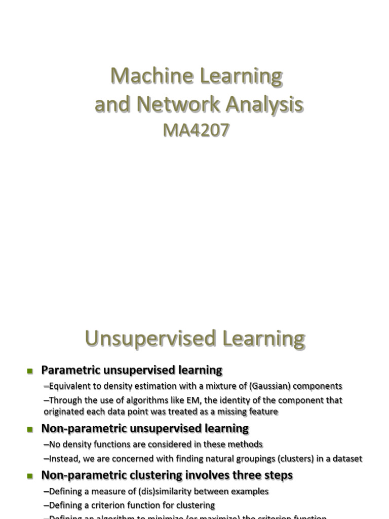 Clustering Slides | PDF | Cluster Analysis | Norm (Mathematics)