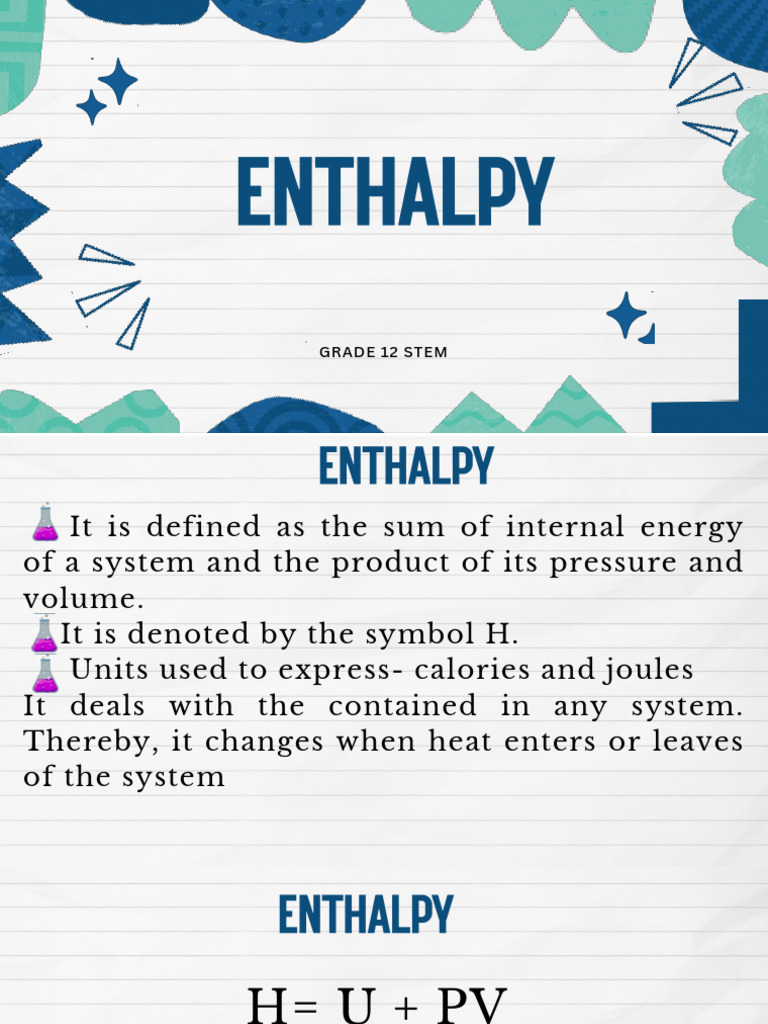 Enthalpy-and-Entropy (1) | Download Free PDF | Enthalpy | Heat