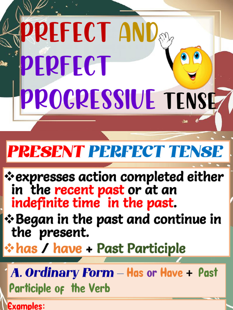 Perfect and Perfect Progressive Tense | PDF