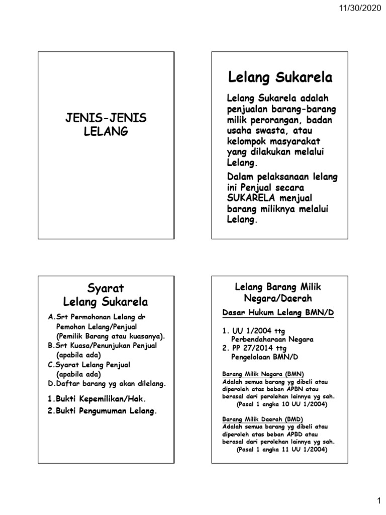 Jenis-Jenis Lelang | PDF