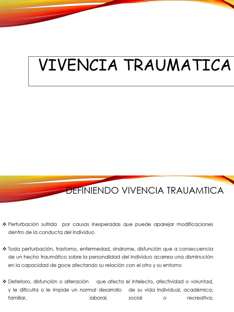VIVENCIA TRAUMATICA (Autoguardado) | PDF | Trauma psicólogico | Sicología