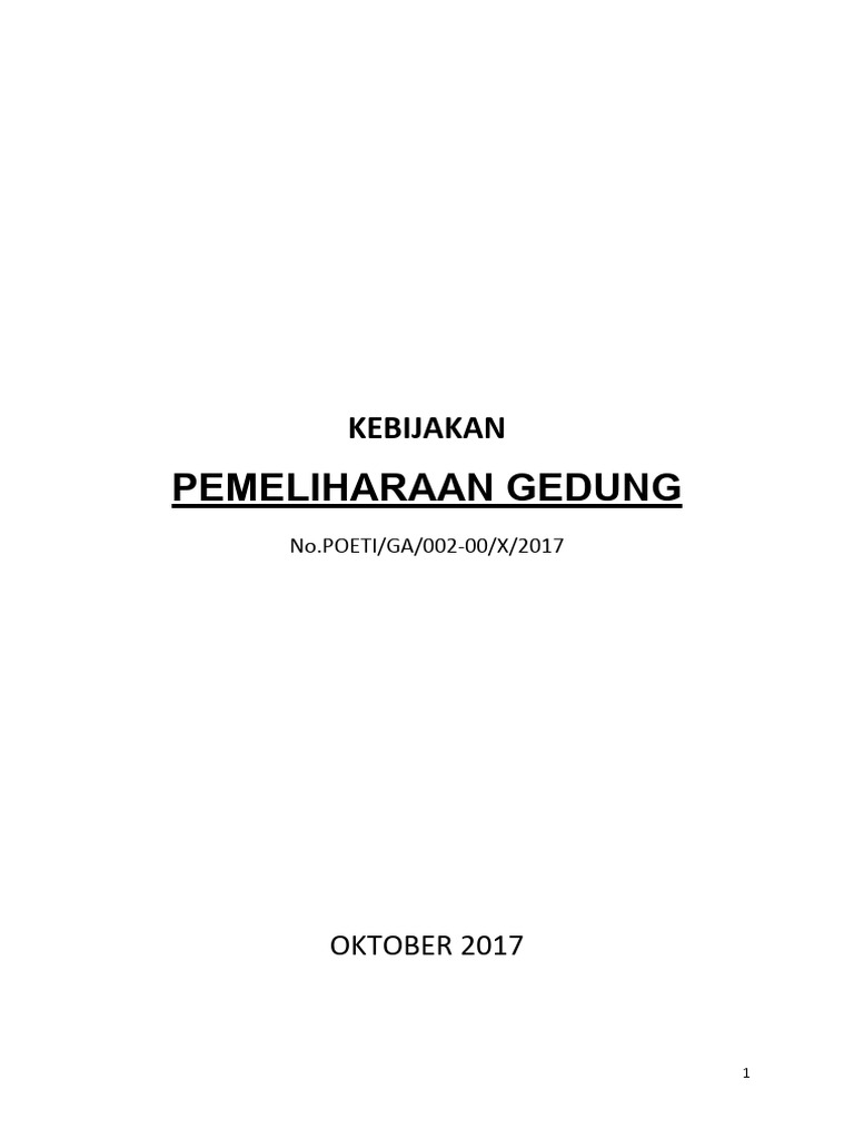 Draft PO Pemeliharaan Gedung | PDF