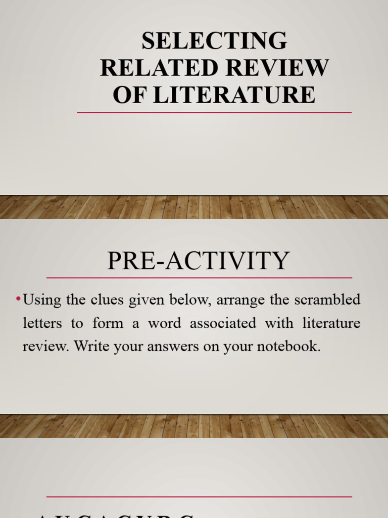 Lesson 3 RRL | PDF | Knowledge | Literature Review