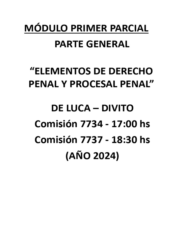 MÓDULO PRIMER PARCIAL - TP NRO 2 | PDF | Derecho penal | Castigos