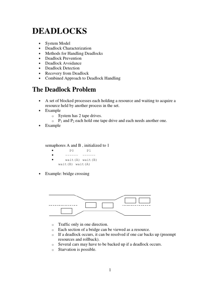 Deadlocks: The Deadlock Problem | PDF | Applied Mathematics | Computer Architecture
