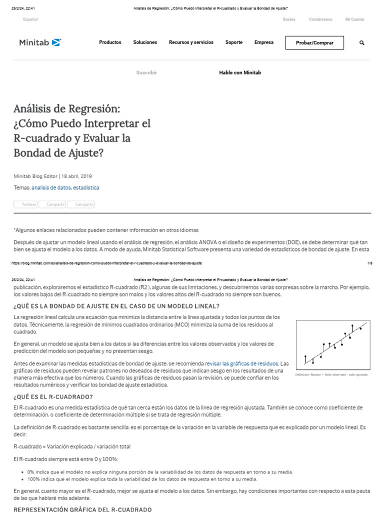 Análisis de Regresión_ ¿Cómo Puedo Interpretar El R-cuadrado y Evaluar ... Análisis de Regresión_ ¿Cómo Puedo Interpretar El R-cuadrado y Evaluar ...