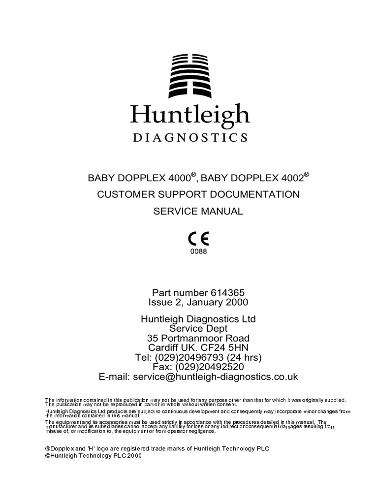 Huntleigh_BD4000_Fetal_Monitor_Service_Manual | PDF | Electrostatic ...