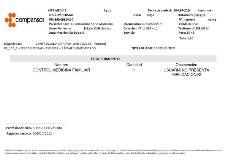 Cita Medica Compensar | PDF | Programas sociales | Medicina