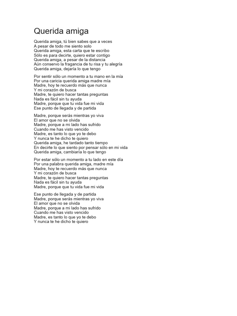 Dia de La Madre Querida Amiga | PDF