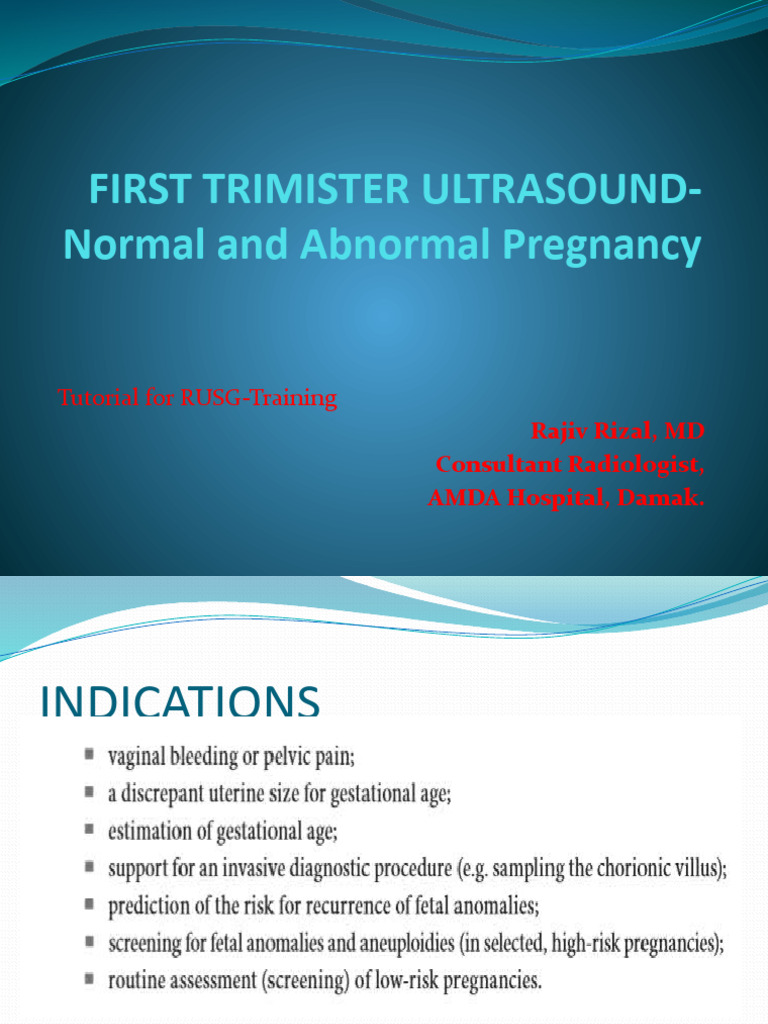 First Trimester | PDF | Miscarriage | Uterus