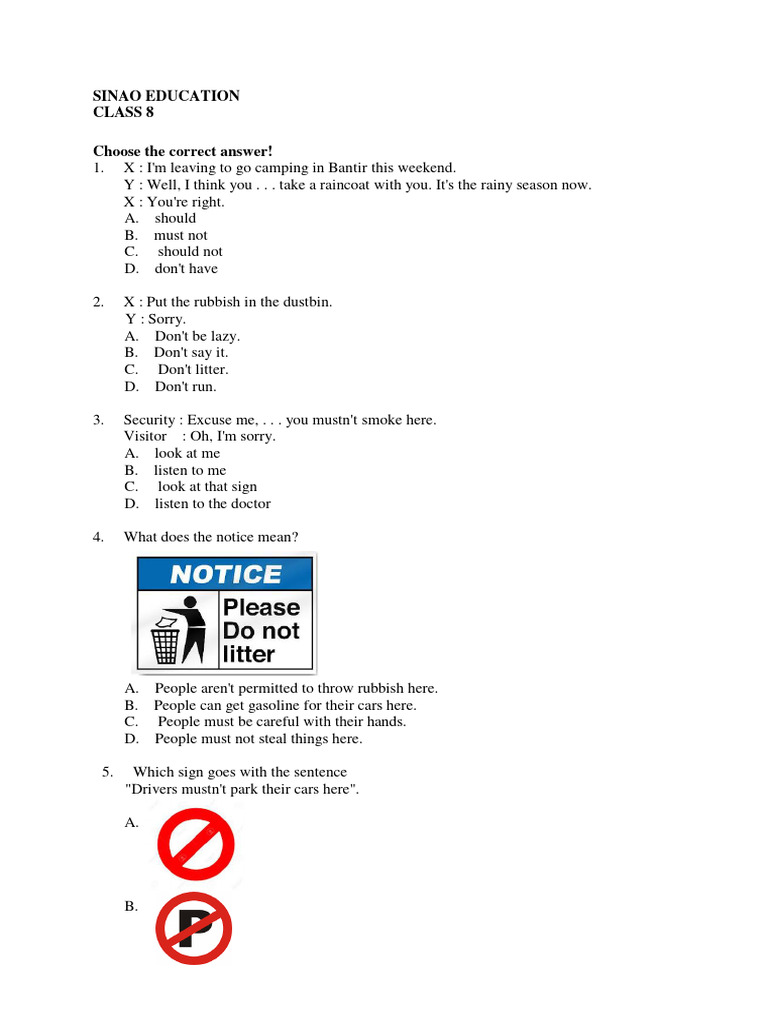 Prohibition, Obligation & Suggestion | PDF