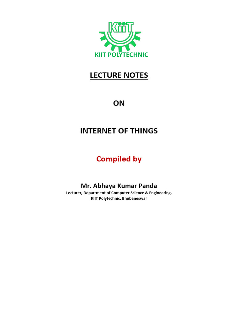 SM 6th-Sem Cse Internet-Of-Things | PDF | Internet Protocols | I Pv6