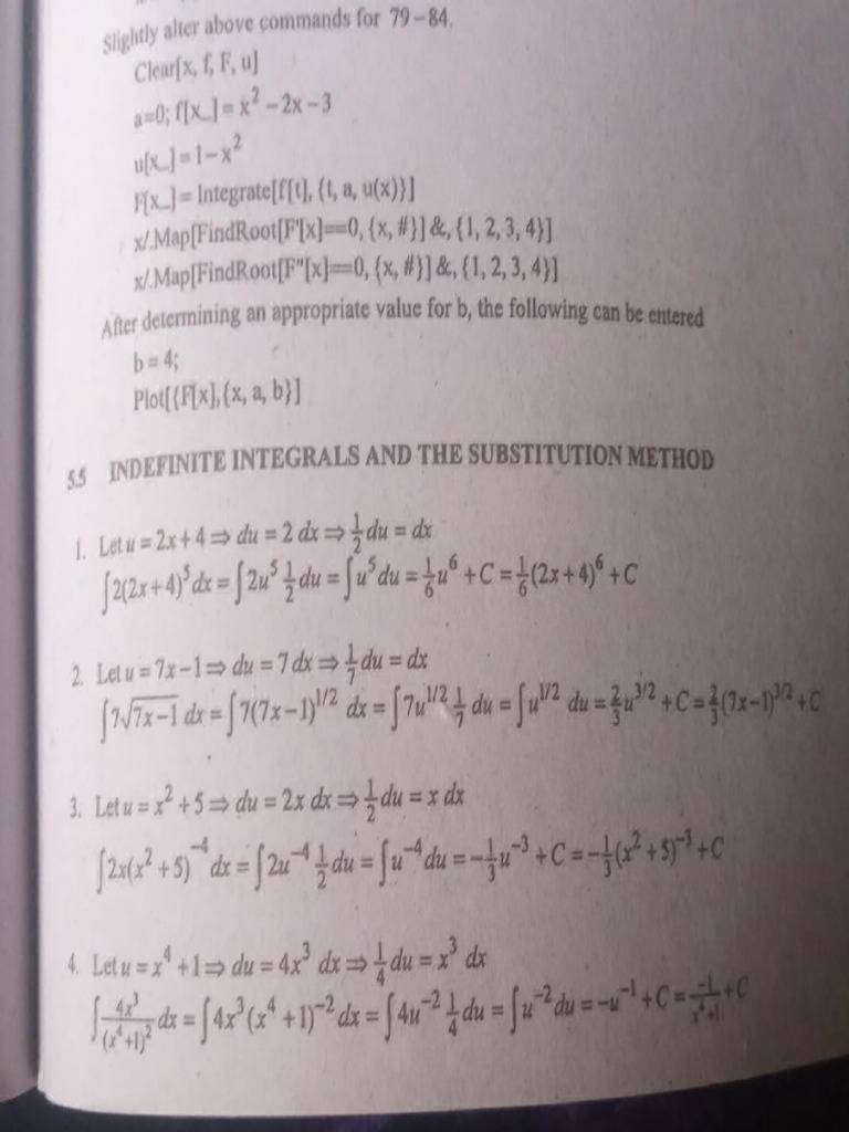 Calculus 5.5 or 5.6 | PDF