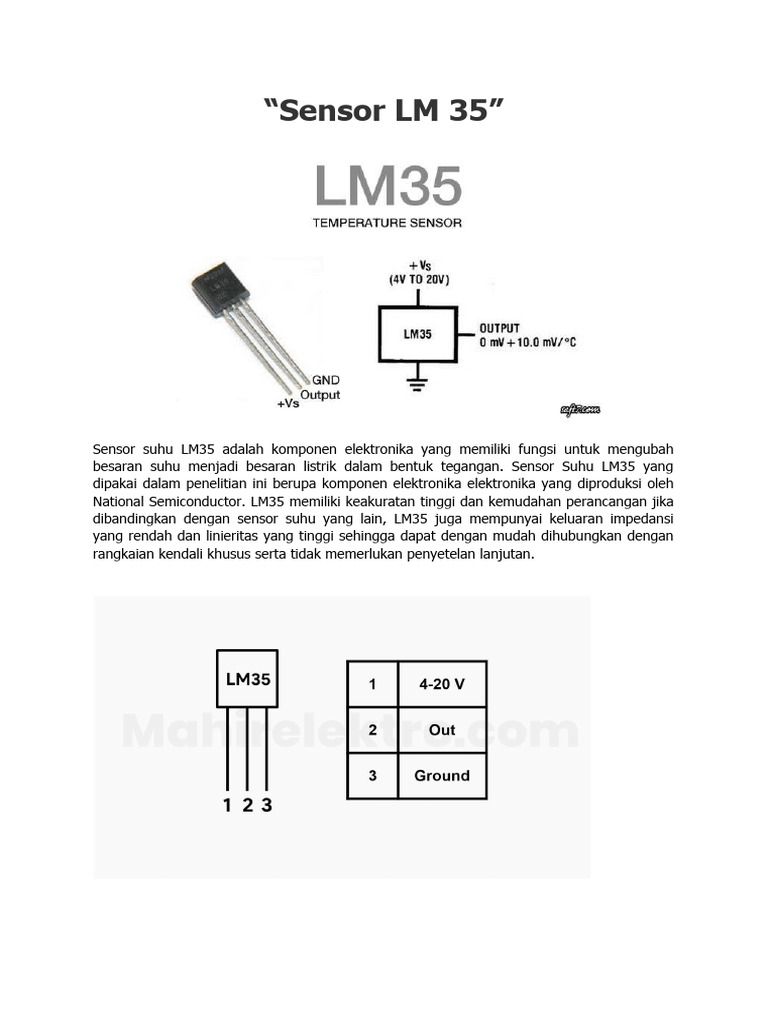 Sensor Suhu LM35: Karakteristik dan Fungsi | PDF