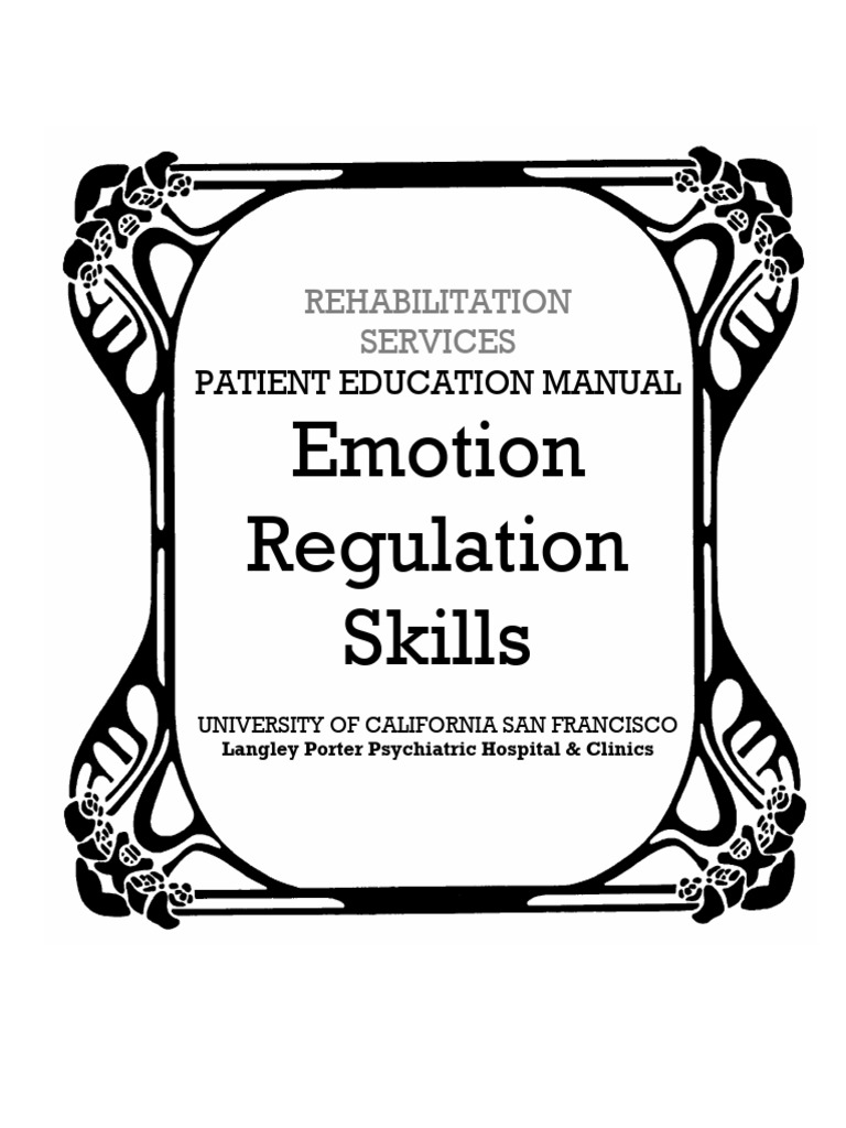 Emotion Regulation Skills Manual | PDF | Emotions | Anger
