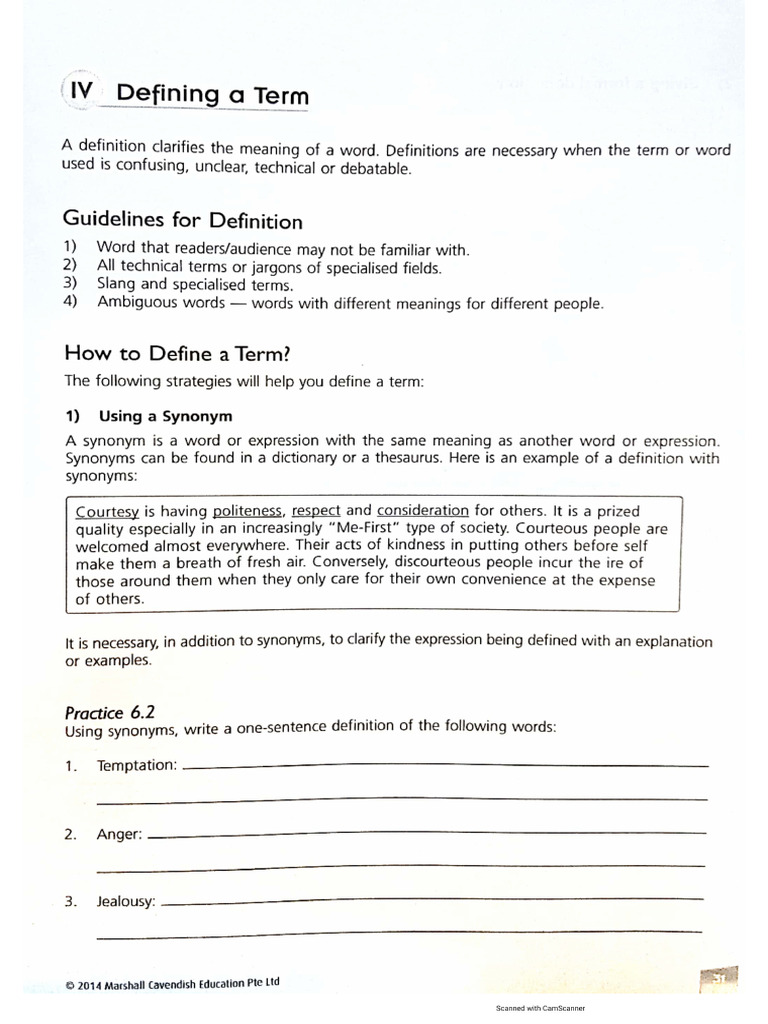 English Writing - Defining A Term | PDF