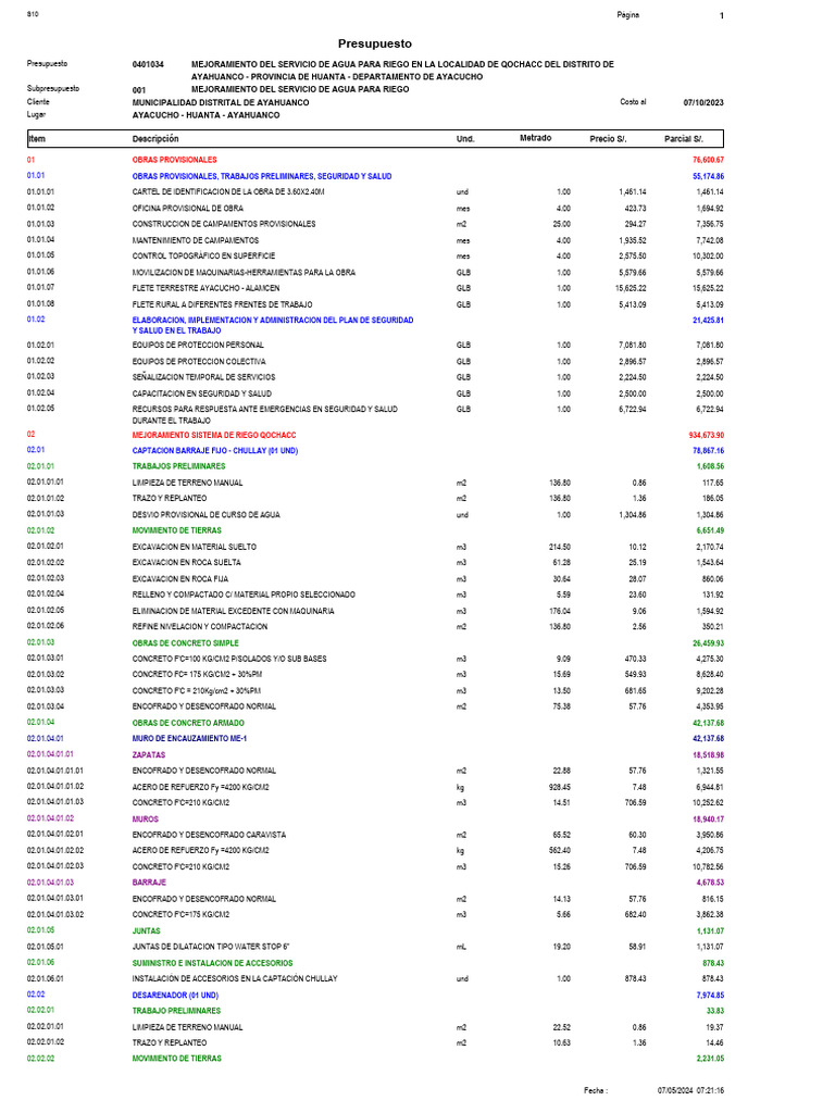 Presupuestocliente | PDF | Hormigón | edificio