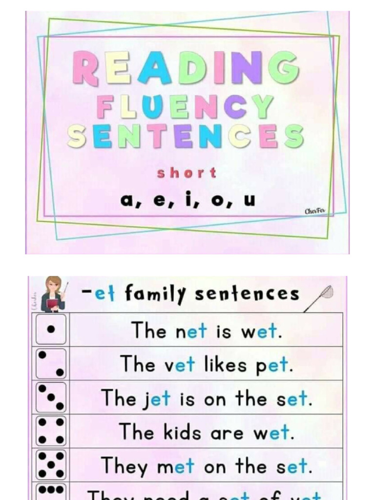 Reading Fluency Sentences | PDF