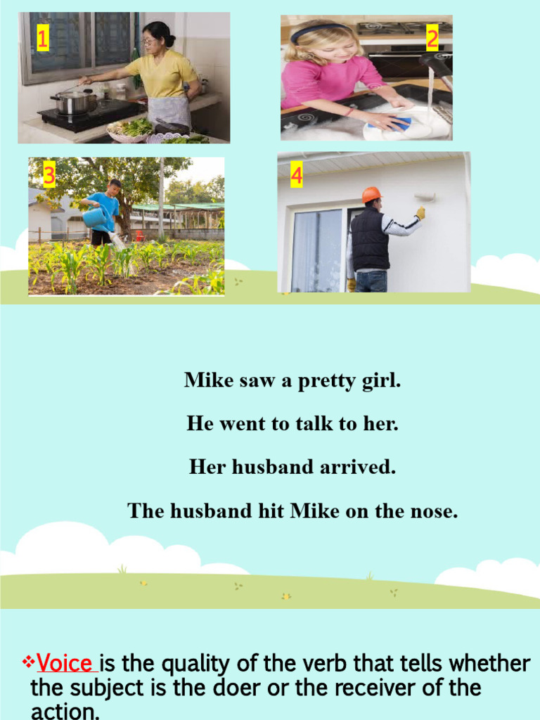 For Active and Passive Voice G7 | PDF | Verb | Syntactic Relationships