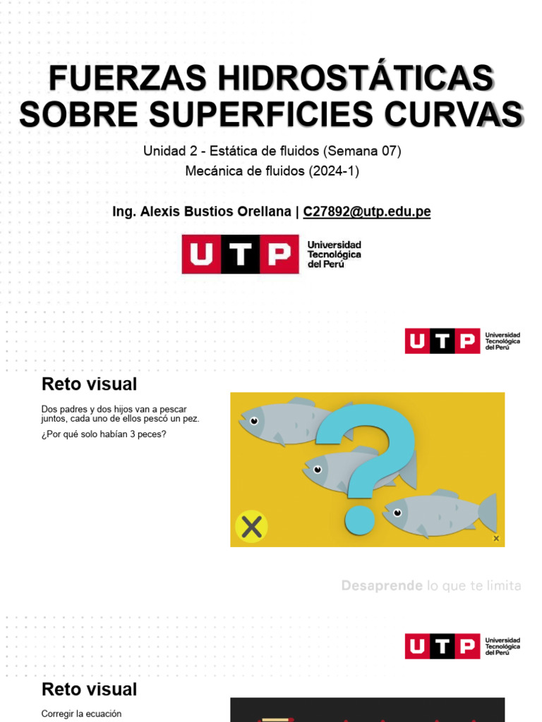 Fuerzas Hidrostáticas en Superficies Curvas | PDF | Presión | Fuerza
