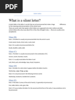 English Silent Letters Guide | PDF | English Language | Grammar