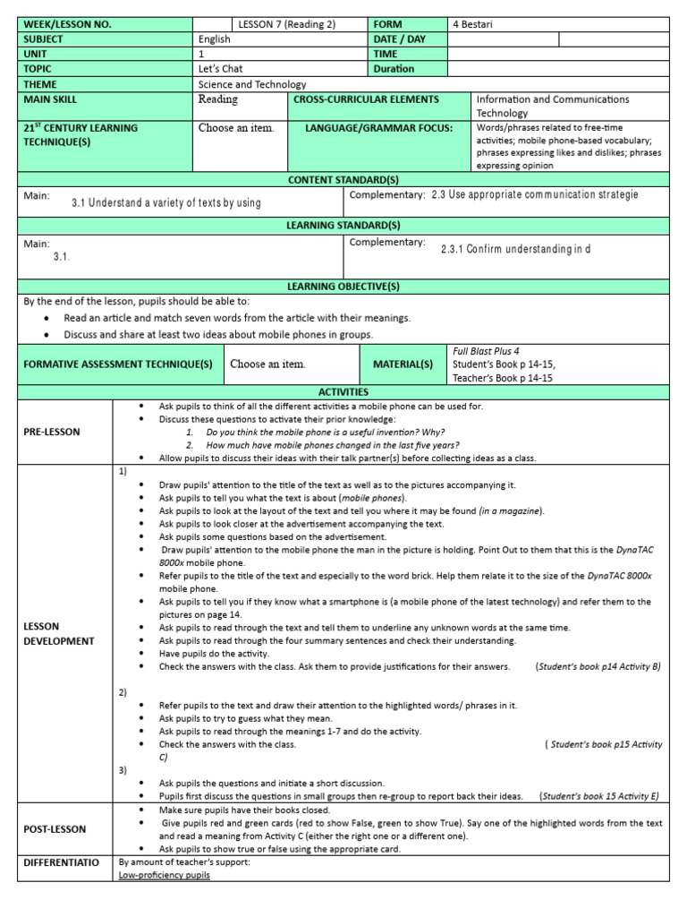 Lesson 7 | PDF | Communication | Cognitive Science