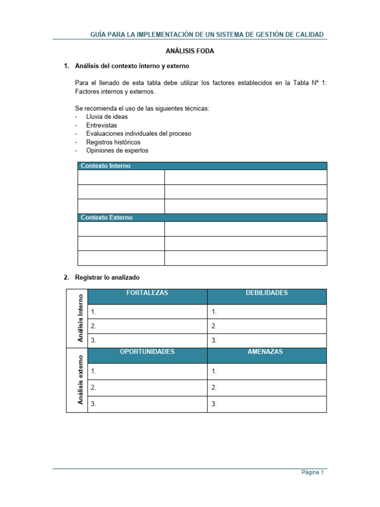 Analisis Contexto FODA | PDF | Análisis FODA | Business Analisis Contexto FODA | PDF | Análisis FODA | Business