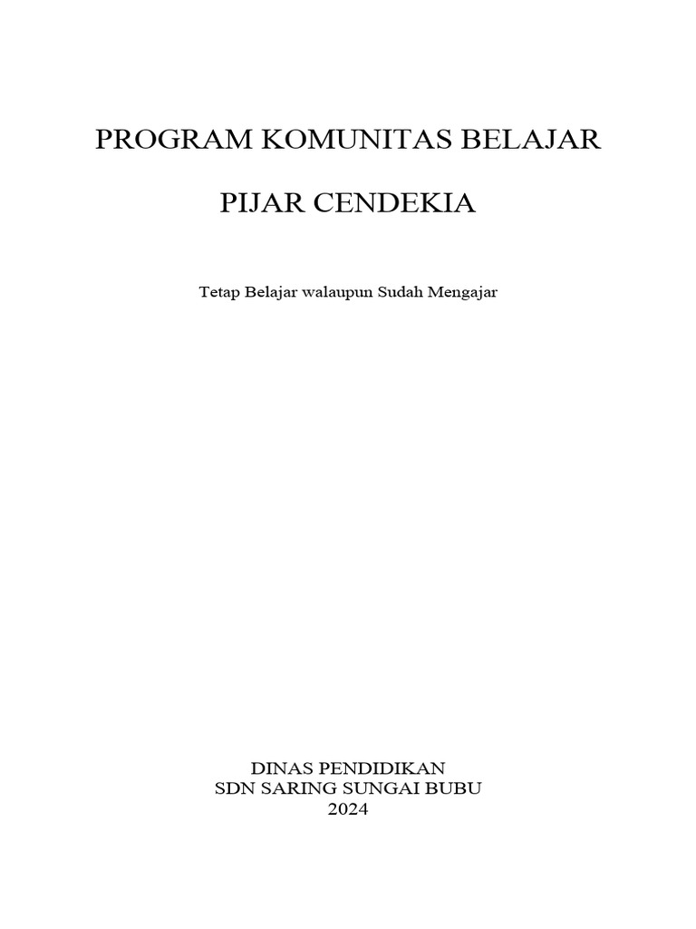 Program Kombel Pijar Cendekia | PDF