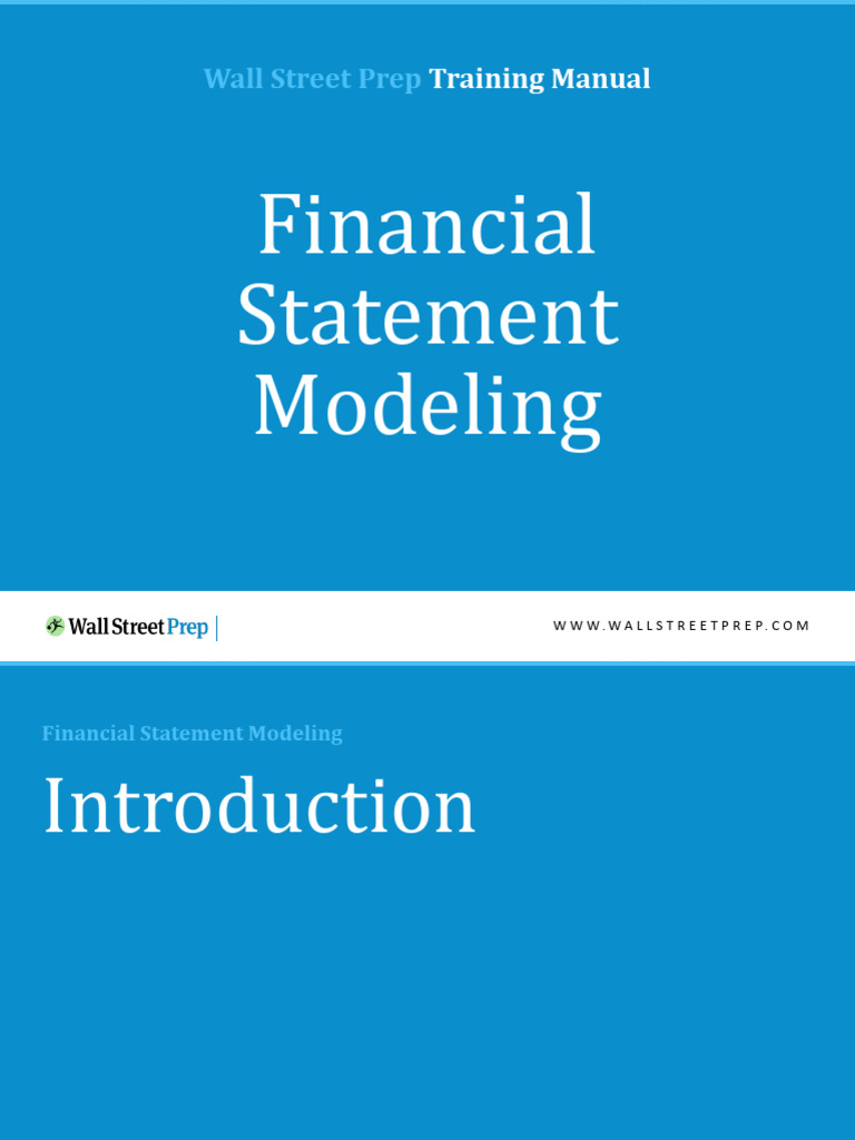 Financial Statement Modeling Course Manual | Download Free PDF ...