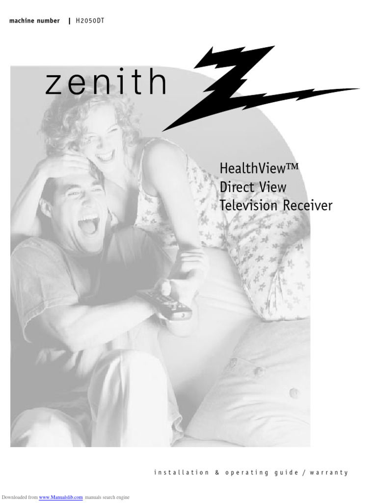 Zenith TV guide | PDF | Menu (Computing) | Ac Power Plugs And Sockets