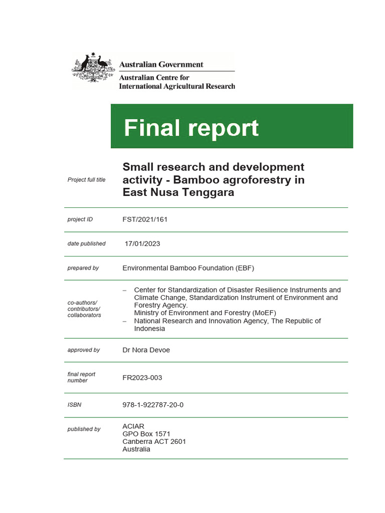 FST 2021 161 Final Report | PDF | Methodology | Governance