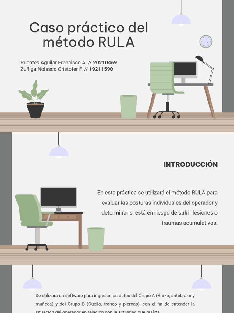 Práctica Arturo Rula | PDF | Factores humanos y ergonomía