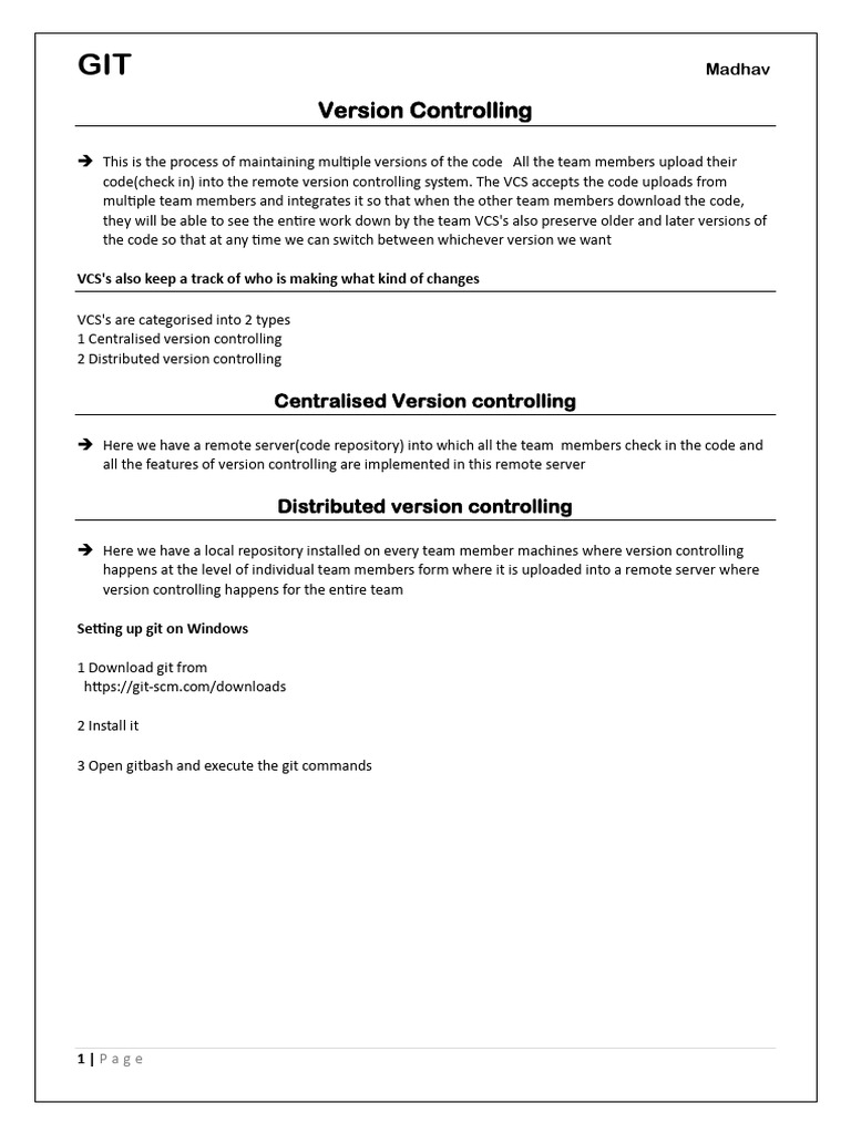 Centralised Version Controlling | Download Free PDF | Version Control | Software