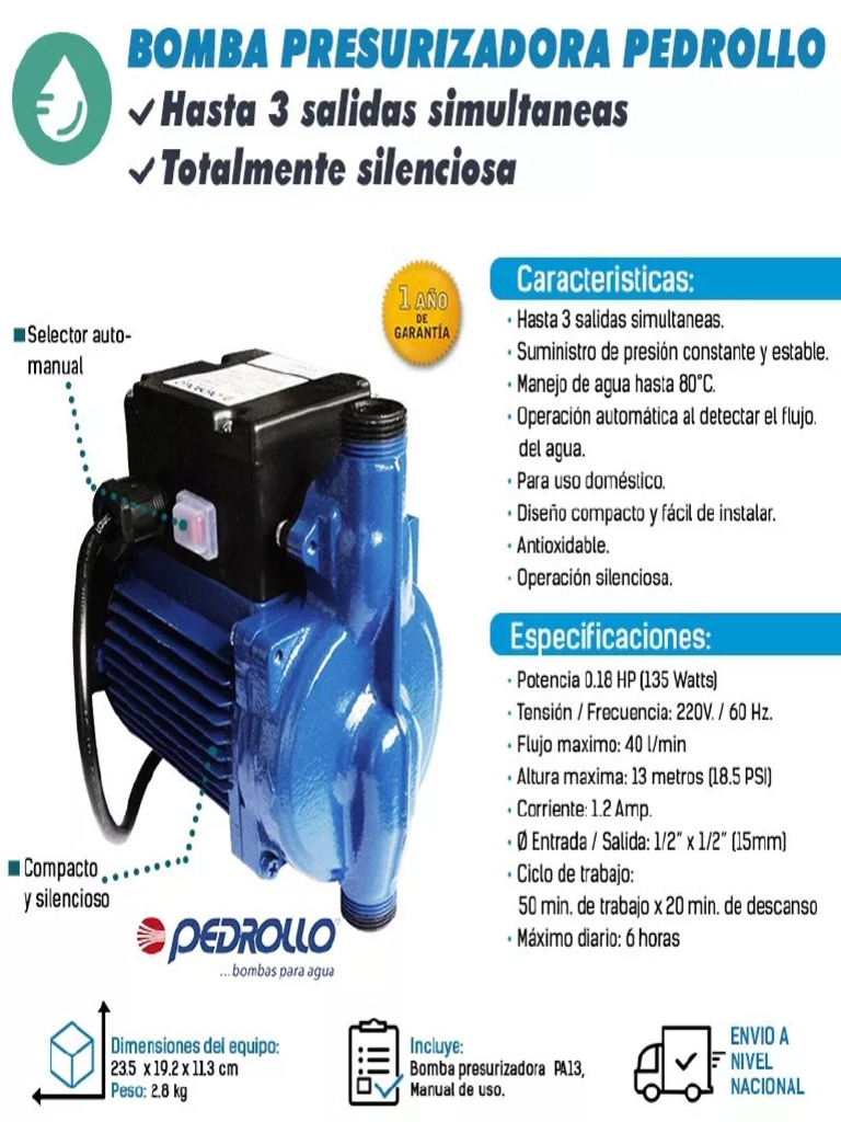 Ficha Tecnica Presurizadora Pdf