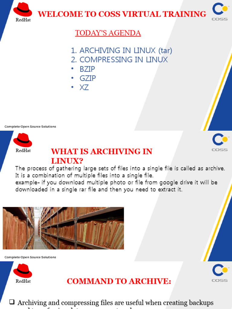 Linux Archiving and Compression Guide | PDF | Computer File | Computing