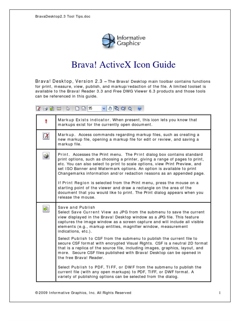 BravaDesktop2.3 Tool Tips | PDF | Sanitization (Classified Information ...