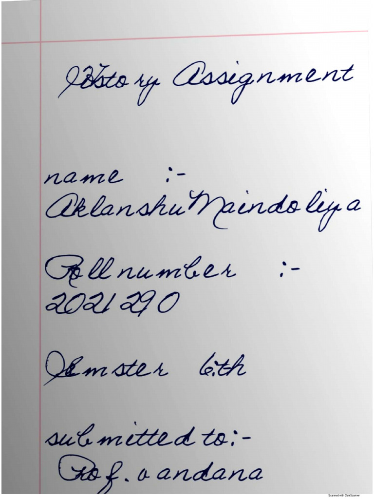 History Assignment 1 | PDF