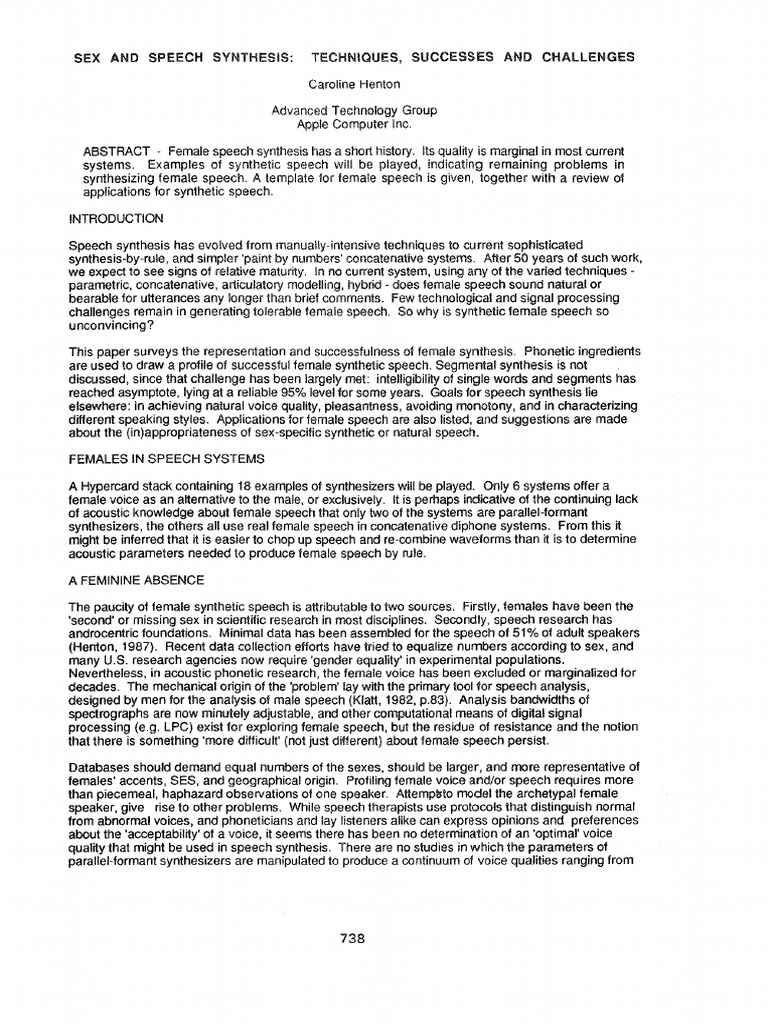 Female SpeakerCharacteristics-p2 | PDF