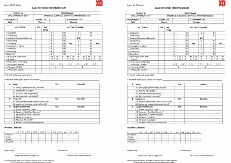 Daily Diary Form | PDF