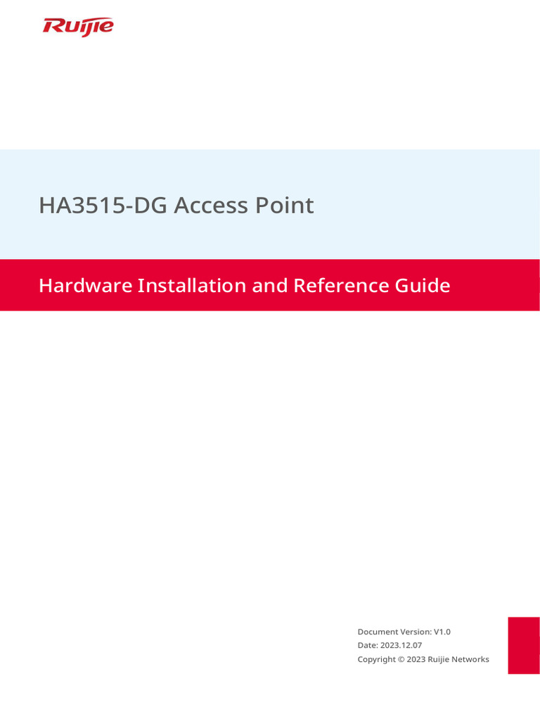 Child Telephone Line Unit HA3515-DG Access Point Hardware Installation ...
